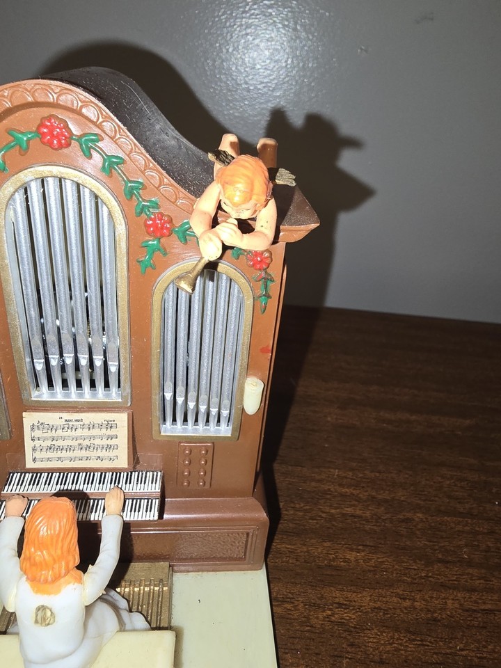 Vintage Music Box - Angel playing Silent Night on Organ - Works - Hong ...