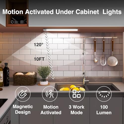 Under Cabinet Lighting,12 Inch Motion Activated Wireless LED 12 inch ...