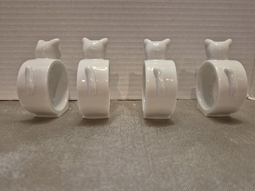 Vintage Porcelain Cat Napkin Rings by Crowning Touch Set Of 4 | eBay