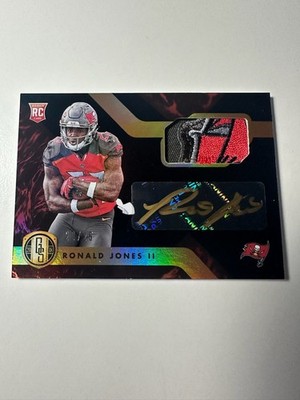 2018 Panini Gold Standard Ronald Jones II Black Logo Patch Auto /25 RC ...