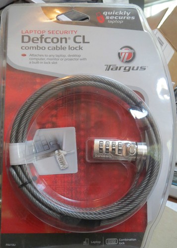 TARGUS DEFCON CL COMBO CABLE LOCK - LAPTOP SECURITY | eBay