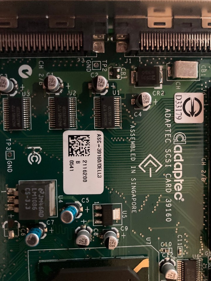 Dell Adaptec SCSI Card controller adapter ASC 39160 UP601 | eBay