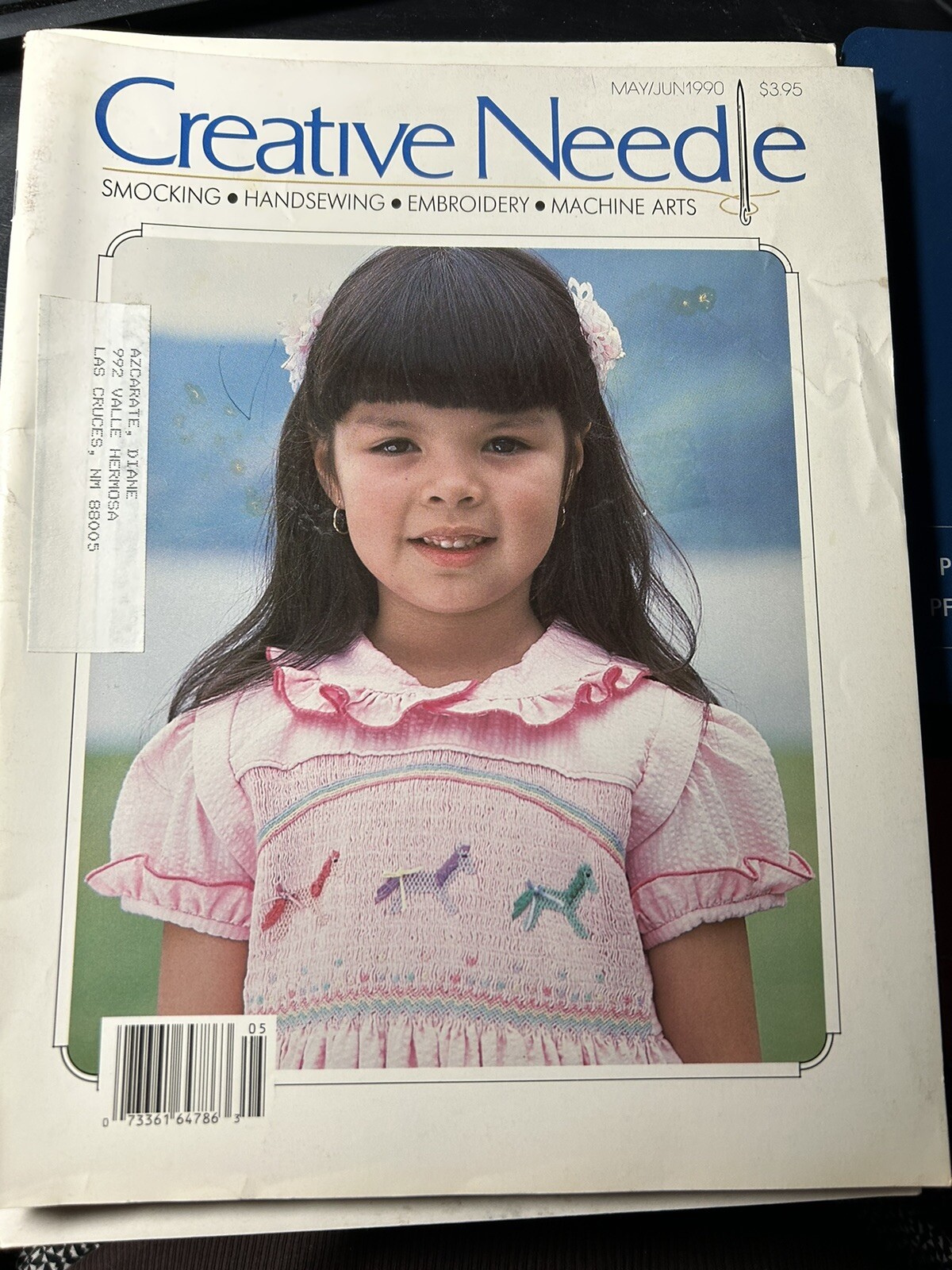 Creative Needle Magazine May/June 1990 Smocking Handsewing Embroidery ...