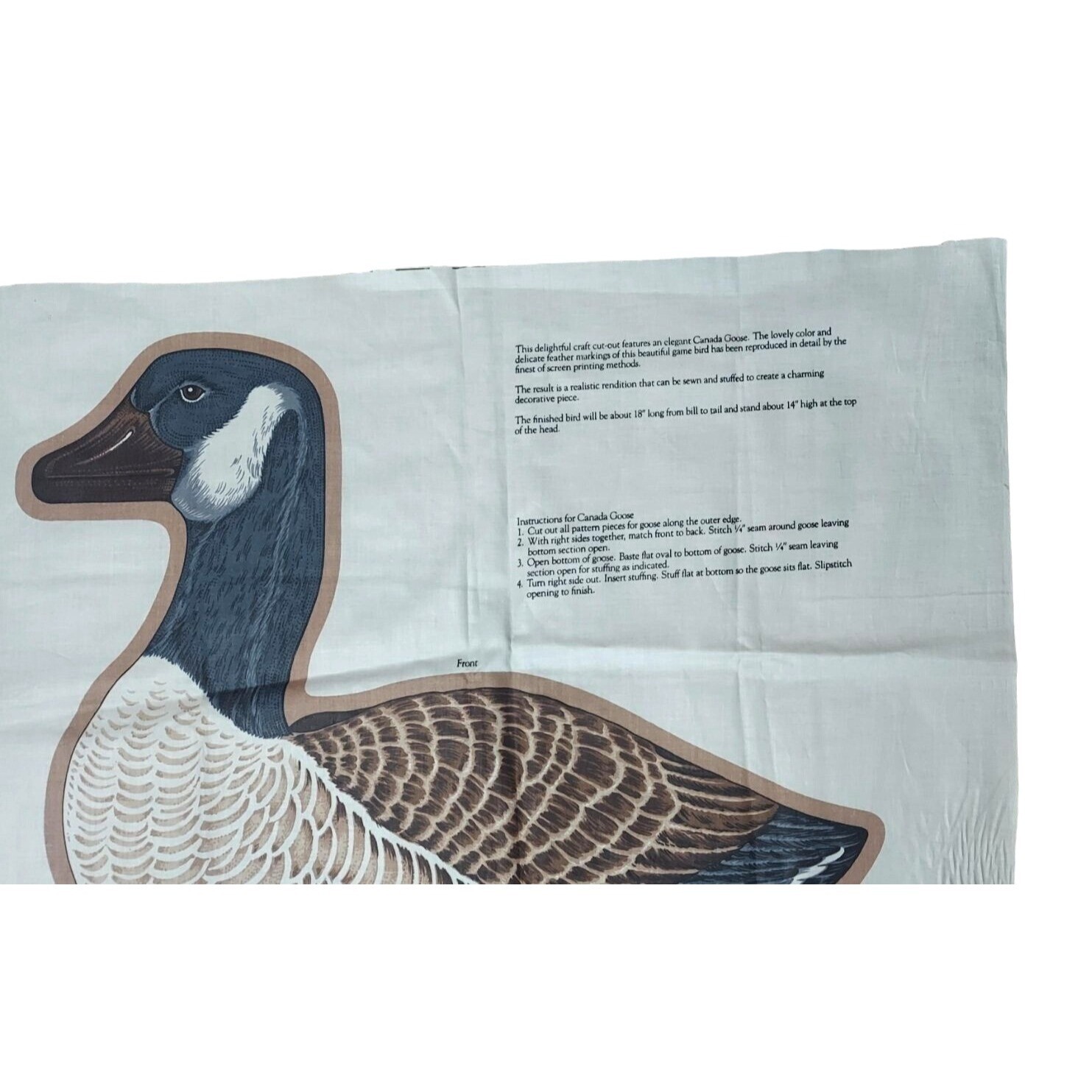 Fabric Panel CANADA GOOSE Vip Cranston Stuffed Animal Uncut Wild Birds ...