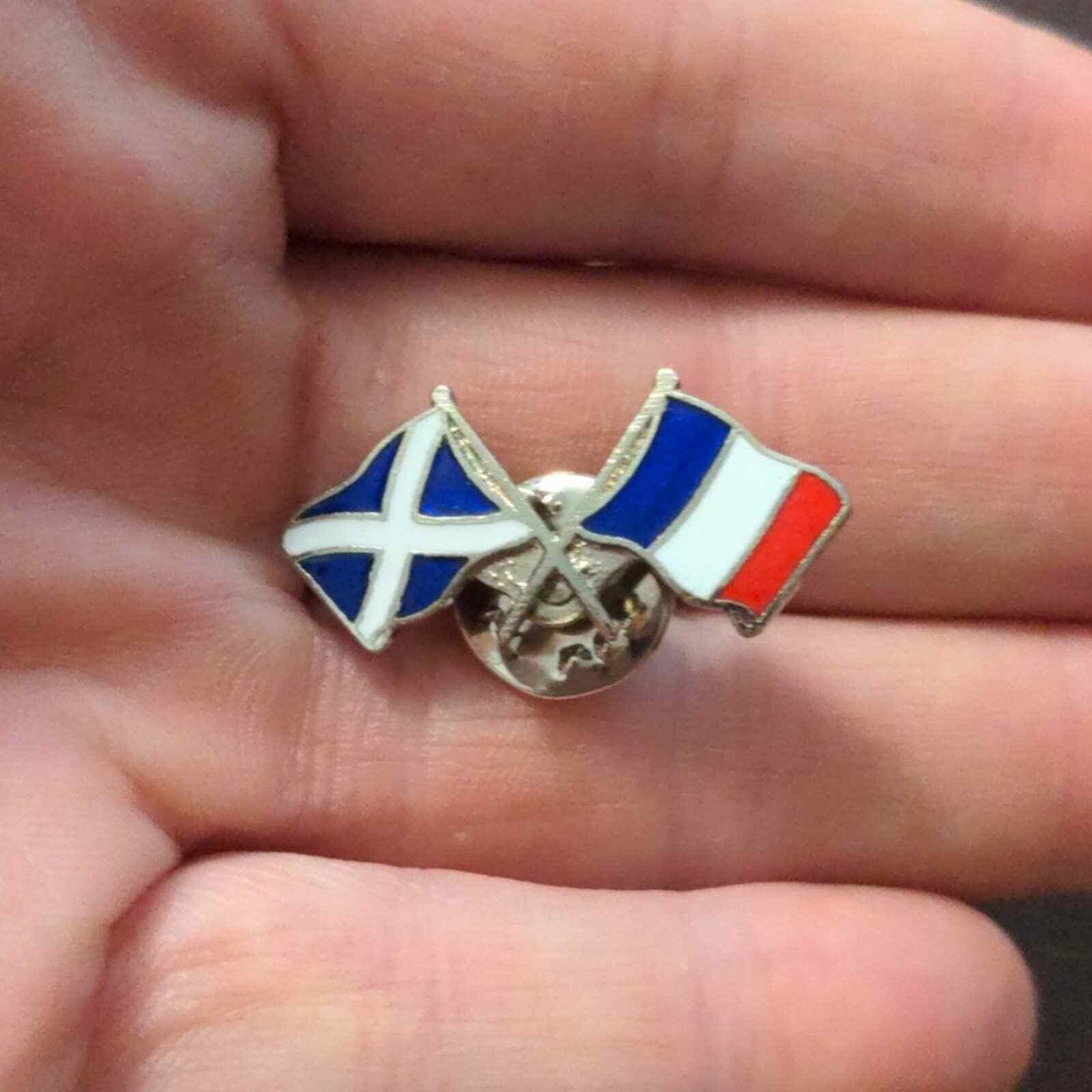 Pushback Pin Scotland France Normandy flags enamel | eBay