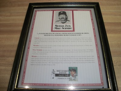 Phillies Mike Schmidt Michael Jack Tribute Poster Print With Lou Gehrig ...