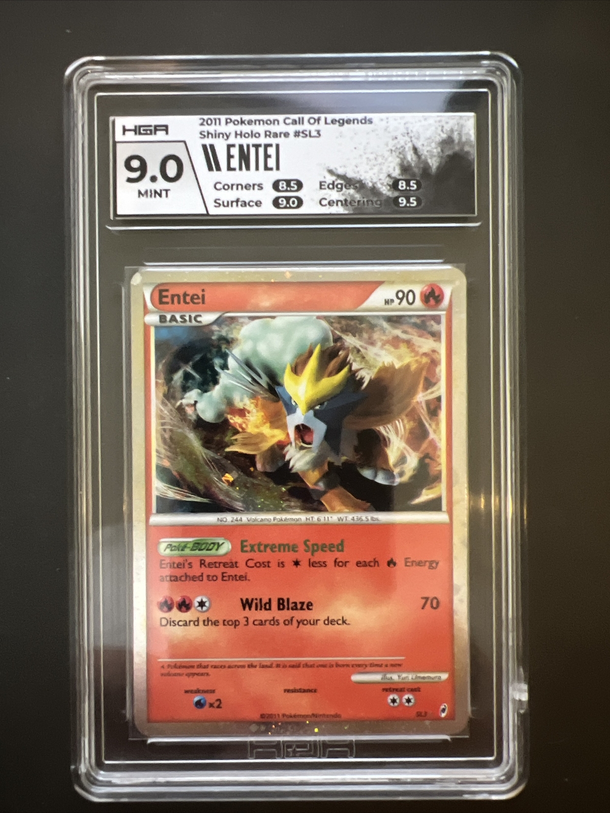 2011 Pokémon TCG Call Of Legends #SL3 Holo Entei Secret Rare SP HGA 9 ...