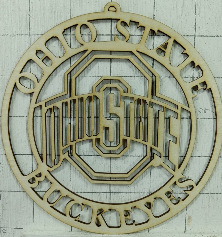OHIO STATE BUCKEYES Laser cut wood Window/Wall Decor Paint/Stain ready ...