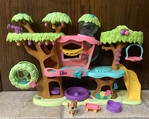 Littlest Pet Shop Magic Motion Tree House LPS + 6 Additional Walkables ...