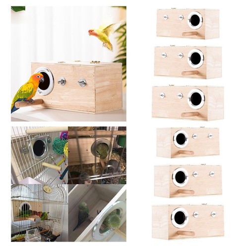 Bird Box Nesting House Parrot Nest Breeding Box for Cockatoos Lovebirds ...