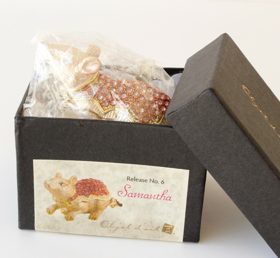 Samantha Bejeweled Mouse Trinket Box Art Form Release No 6 | eBay