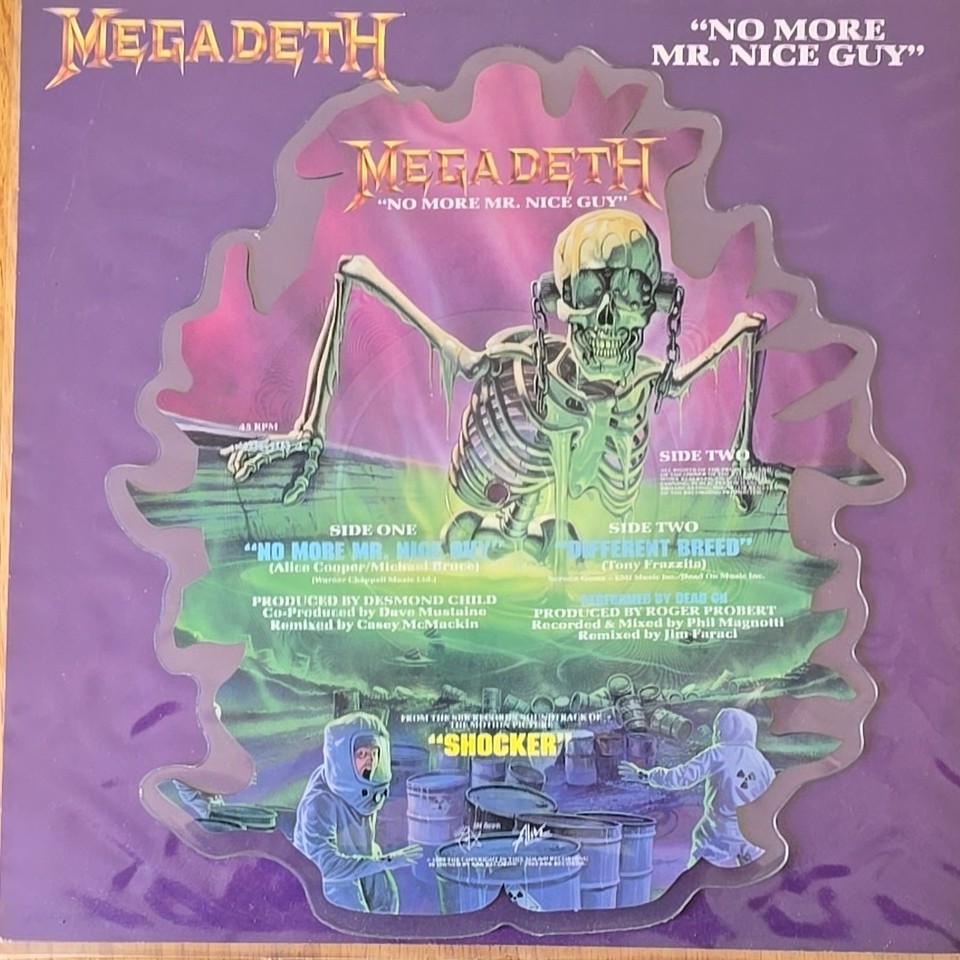 Megadeth "No More Mr Nice Guy" Picture Disc 1989 Original Press, NM Condition | eBay