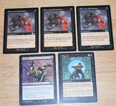 MTG 5x Black Enchantment Phyrexian Reclamation & Megrim | eBay