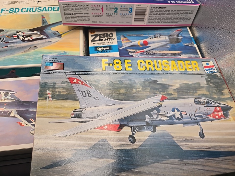 Lot Of 7 Vintage Aircraft Model Kits 1/72 Scale. Airfix, Monogram, Esci ...