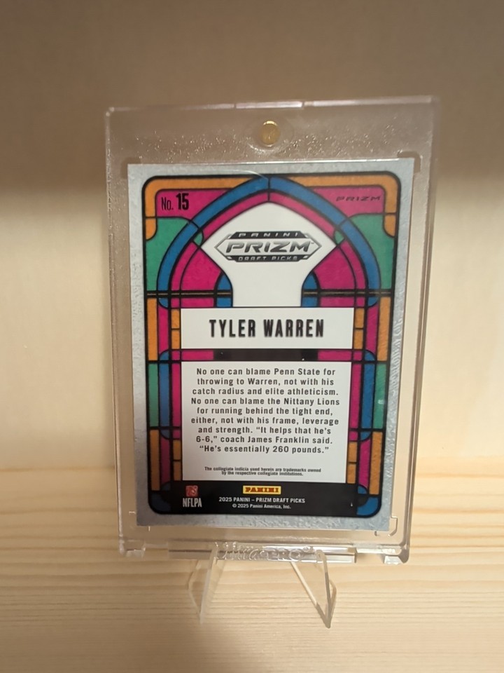 2025 Prizm Draft Picks Tyler Warren Stained Glass CASE HIT Penn St ...