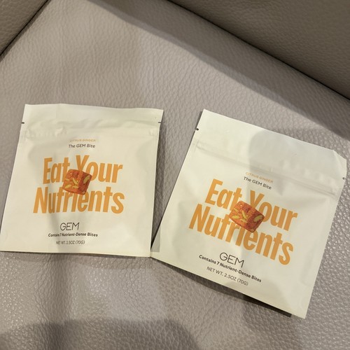 GEM Daily Essentials Citrus Ginger Multivitamin- 2 x 7-Bite Packs. Exp ...