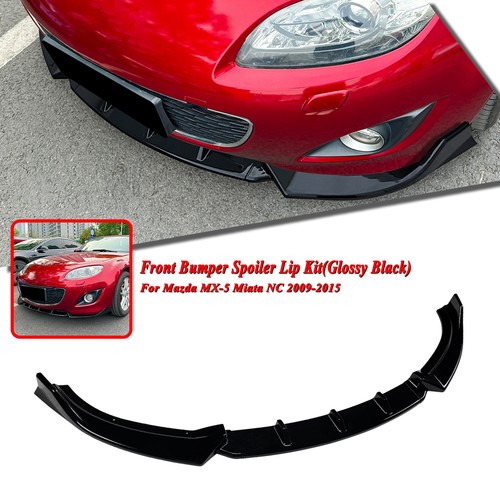Gloss Black Car Front Bumper Spoiler Lip For Mazda MX-5 Miata NC 09-15 ...
