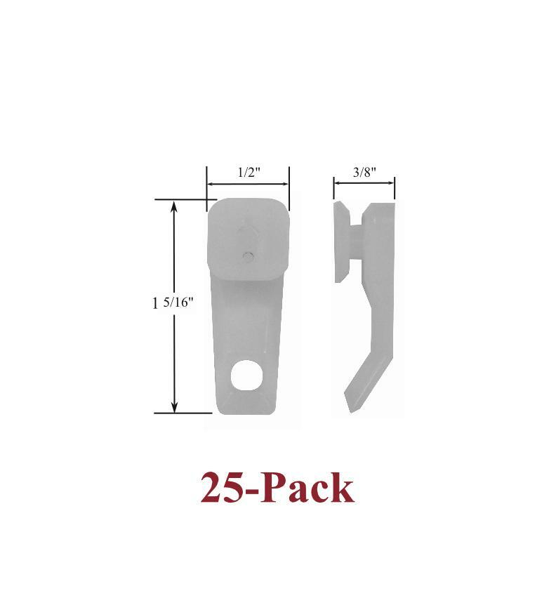 DRAPERY CARRIER SLIDES for Standard White Traverse Rods (25 Pack) | eBay