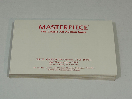 1996 MASTERPIECE Art Auction Game Full Set (24) Replacement Painting ...