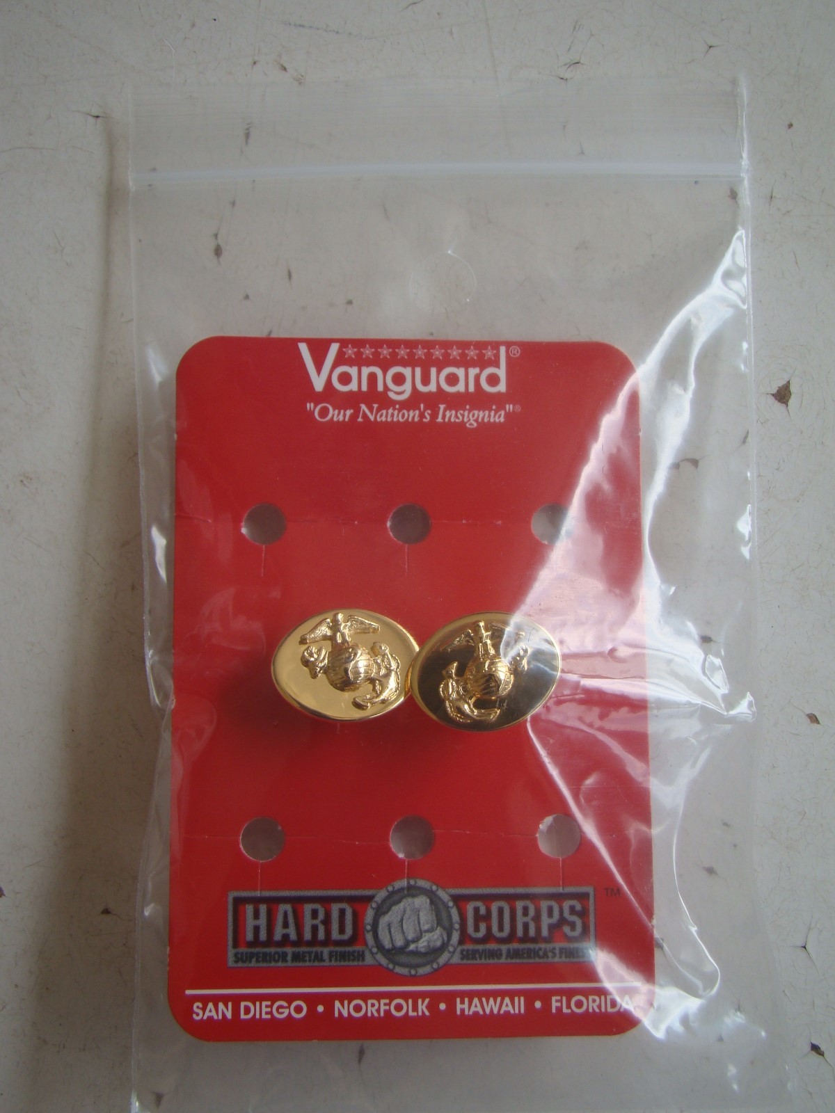 USMC US MARINE CORPS ENLISTED RANKS GOLD EVENING DRESS SHIRT CUFF LINK ...