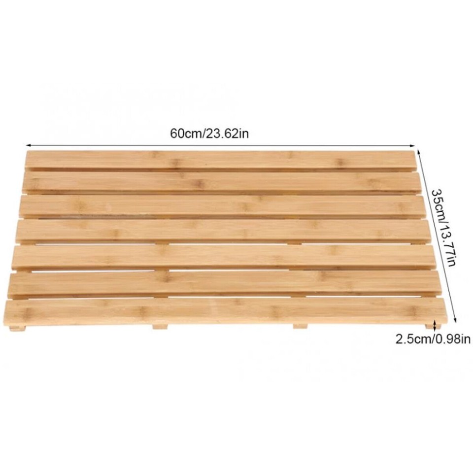 Wooden Duckboard Natural Wood Bathroom Bath Shower Anti Slip Mat Duck ...