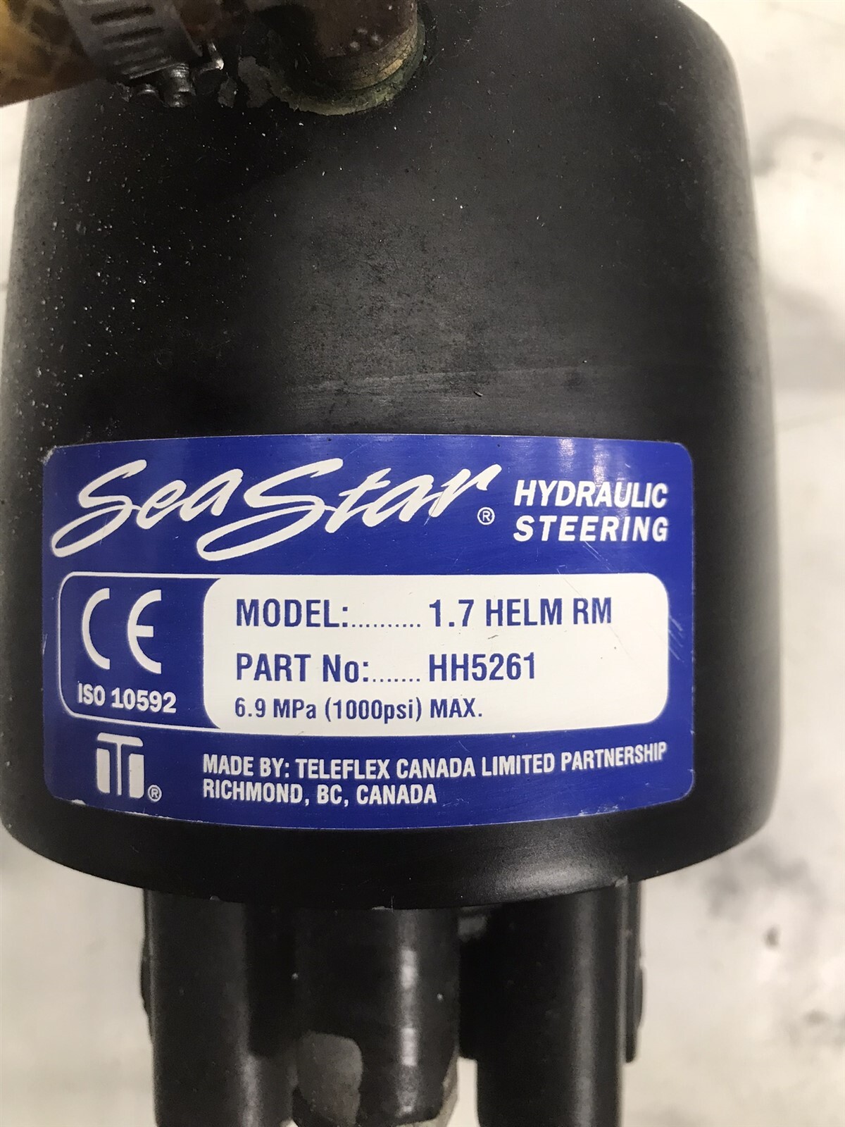 04 Cabo Boat Teleflex Sea Star hydraulic steering helm 1.7 Helm RM rear ...