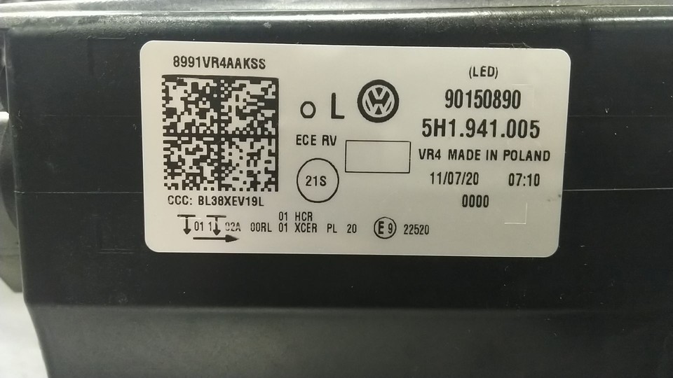 SCHEINWERFER LINKS Volkswagen 5H1941005/5H1941029/5H1941029B/5H1941029C ...