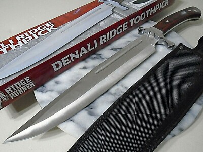 Ridge Runner Denali Toothpick Bowie Knife Fixed Blade Full Tang RR848 ...