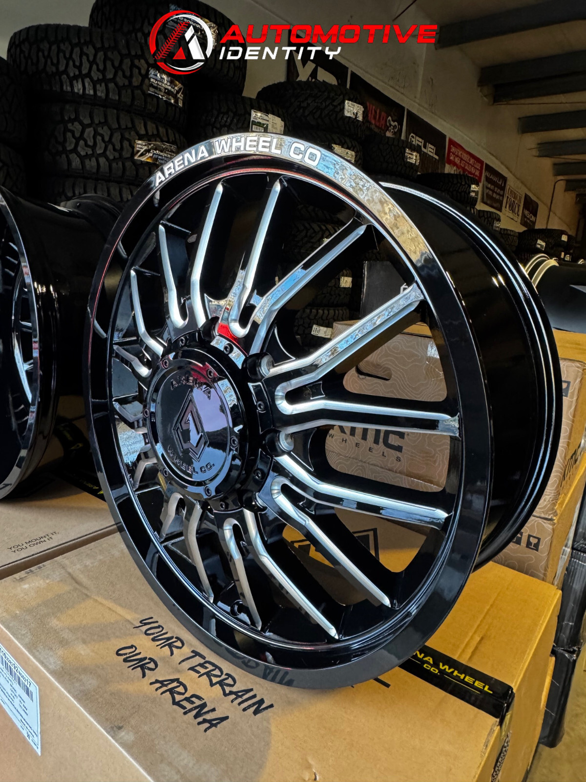 22" Arena A113 Thunder Black Dually Wheels 8x200 Ford Super Duty F350 ...