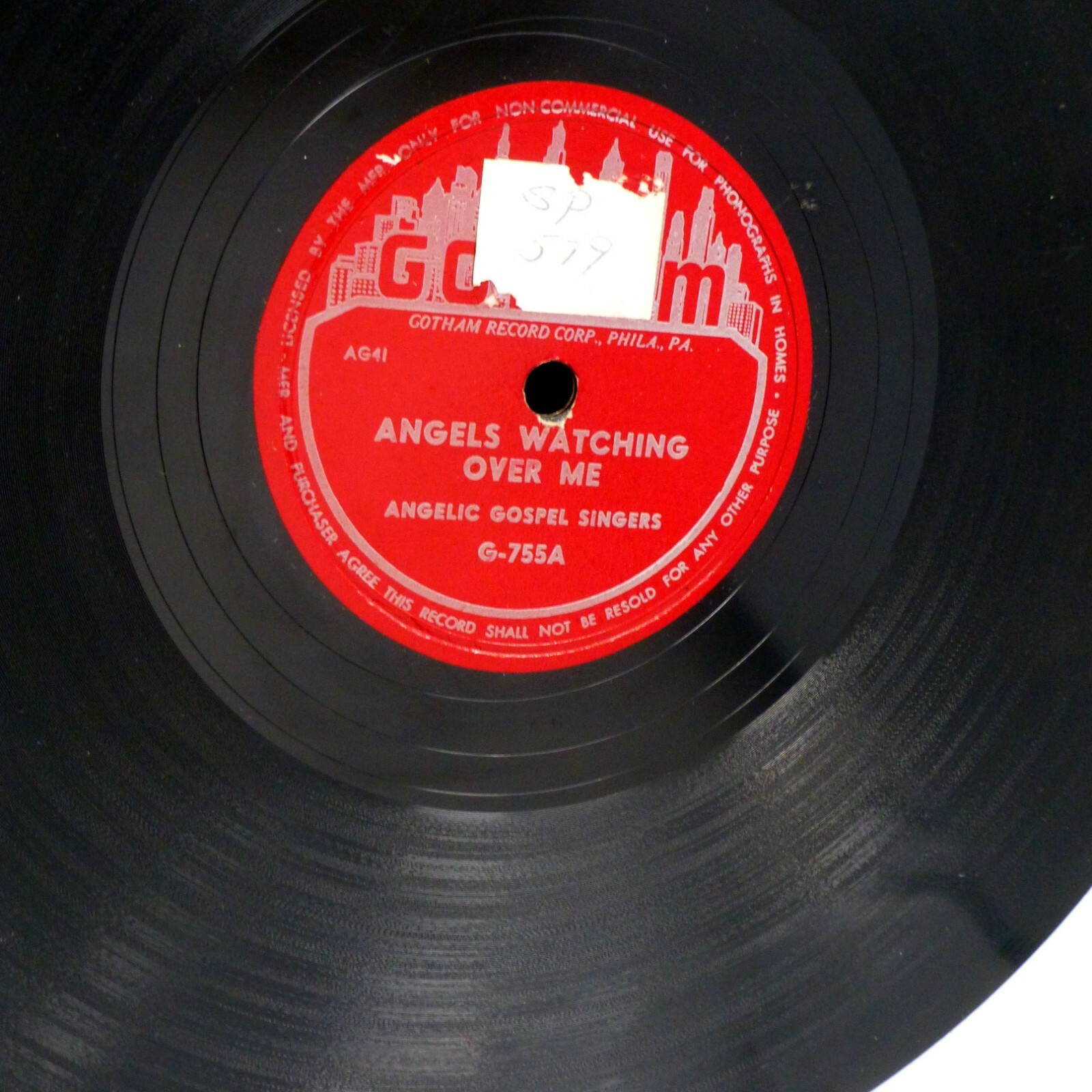 Angelic Gospel Singers 78 Angels Watching Over Me on Specialty VG+ cond ...