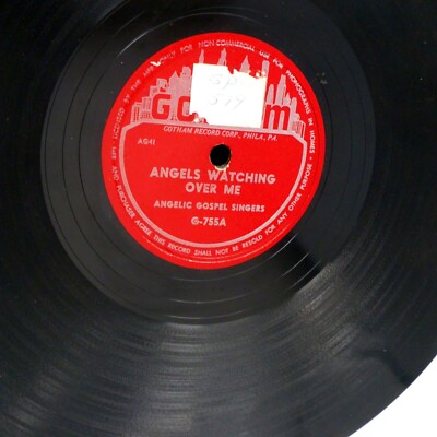 Angelic Gospel Singers 78 Angels Watching Over Me on Specialty VG+ cond ...