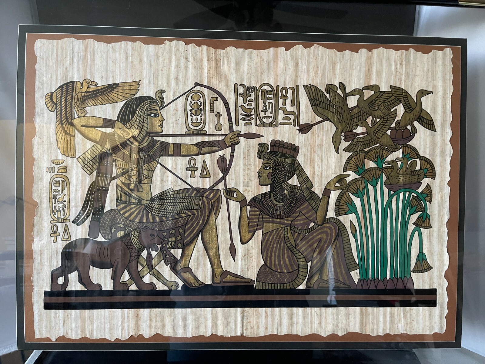 1988 The Franklin Mint - The Tutankhamun Papyrus -Golden Shrine 31"x34 ...