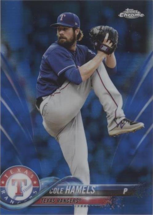 2018 Topps Chrome - Cole Hamels #134 Blue Refractor /150 for sale ...