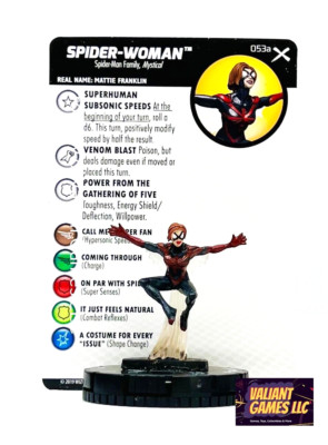Marvel Heroclix Spider-Woman #053a w/ Card Earth X Set | eBay
