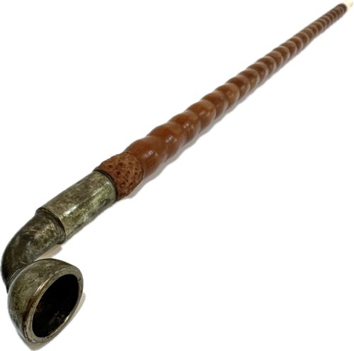 *RARE* Vintage 21” Turned Wood Chinese Tobacco / Op1um Pipe | eBay