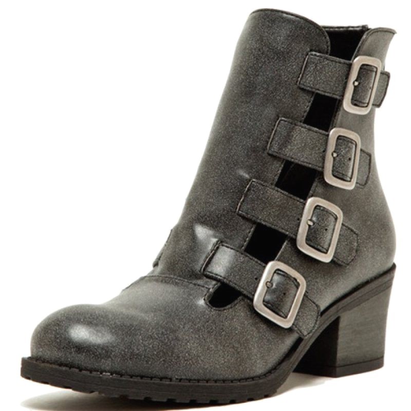 Women's Ladies Black Multi Buckle Booties Size 5, 6, 7, 8, 9, 10 - NEW ...