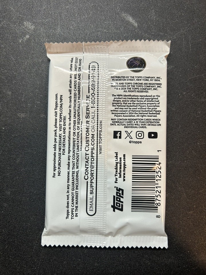 2023-24 Topps Chrome Basketball Single Hobby Box Pack Possible Victor ...