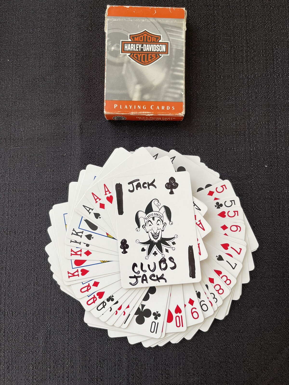 Harley-Davidson Black & Orange Bar & Shield Playing Cards | eBay