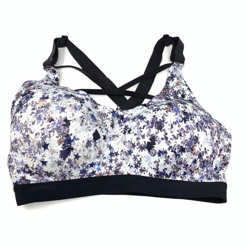 Victoria's Secret Sports Bra Womens 32DD Multicolor Star Print Confetti ...
