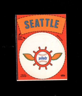 1968-72 Fleer Cloth Stickers SEATTLE PILOTS Emblems Patch Logo (Minor ...