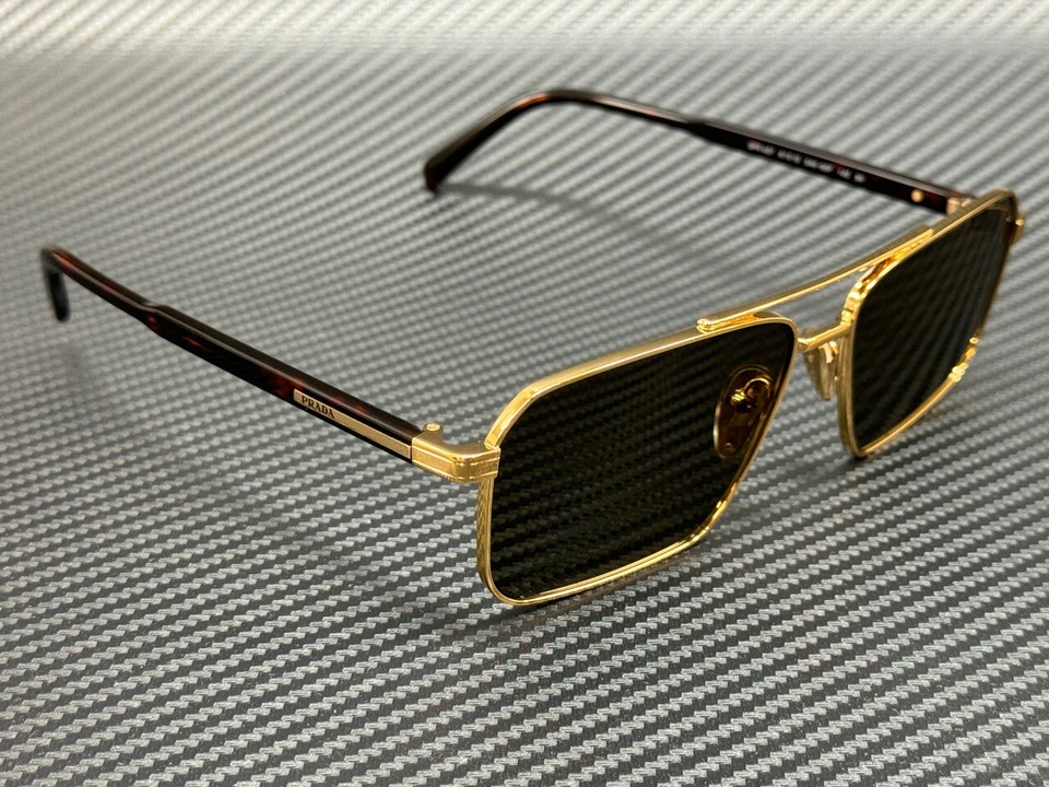 PRADA PR A57S 5AK90F Gold Brown Men's 61 mm Sunglasses | eBay
