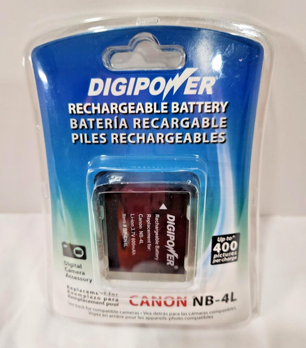 DIGIPOWER Rechargeable Battery For Digital Camera Canon NB-4L Li-ion 3 ...