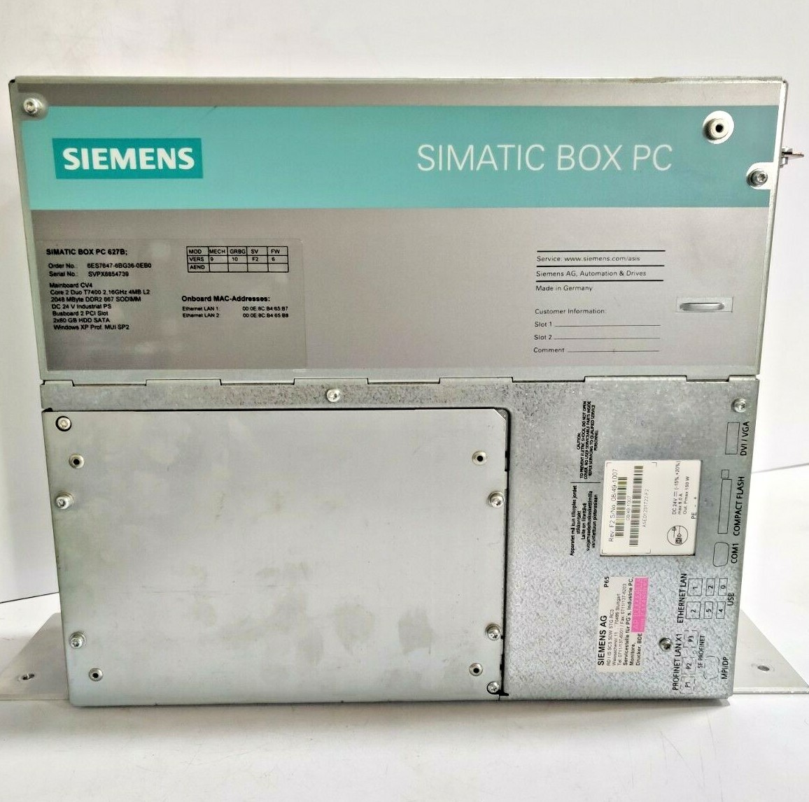 Siemens SIMATIC BOX PC 627B - 6ES7647-6BG36-0EB0 | eBay
