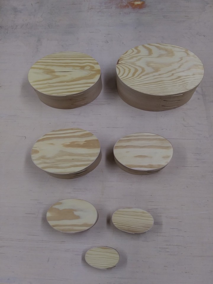 Shaker Oval Boxes. Nest of 7. Maple bands with pine tops & bottoms. | eBay