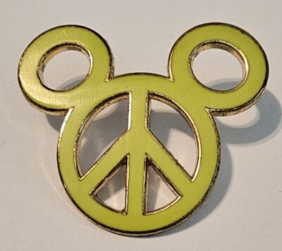 Disney Peace Sign Mickey Head Icon Yellow Neon Green Pin | eBay