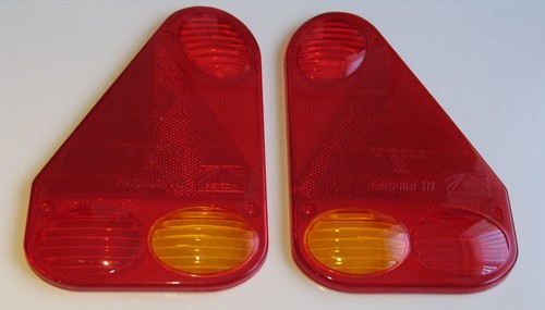 PAIR TRAILER REAR LIGHT LENSES ASPOCK EARPOINT 3 111 FIT IFOR WILLIAMS ...