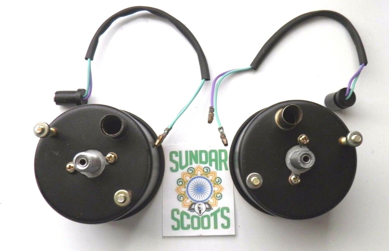 SMITHS REPRO' 150mph SPEEDO & 10k rpm TACHO' SET. BRASS RIM- ROYAL ...