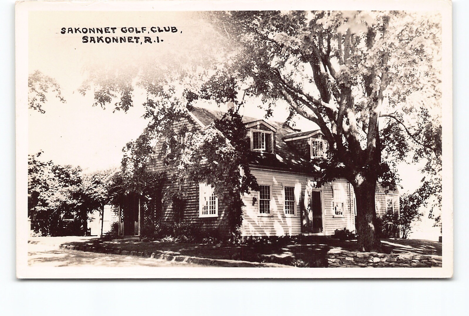 Sakonnet Golf Club House Building Rhode Island RI RPPC Postcard Vtg ...