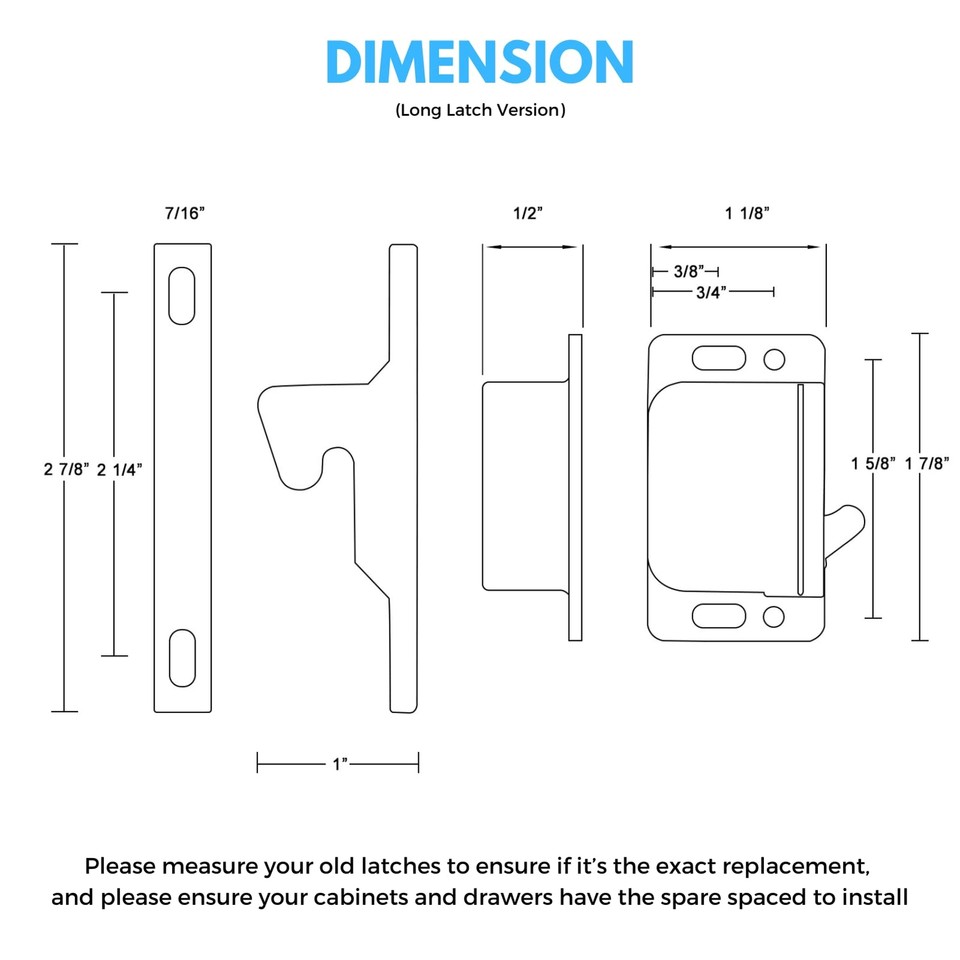 RV Drawer Latches and Catches 6 Pack RV Cabinet Door Latches and ...