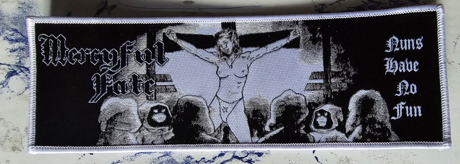 Mercyful Fate Nuns Have No Fun White Woven Strip Patch | eBay